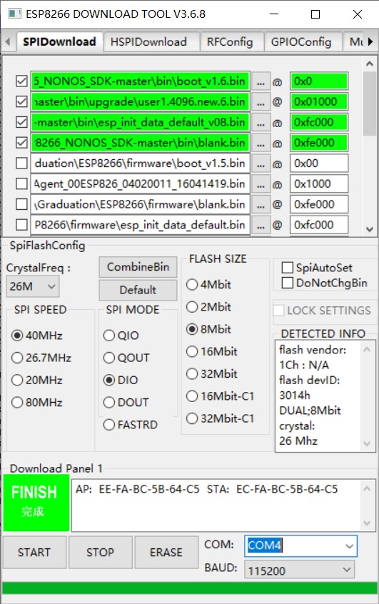 ESP8266 01s型号烧入NONO_SDK实例IoT_Demo，运行时错误。 - 24小时必答区