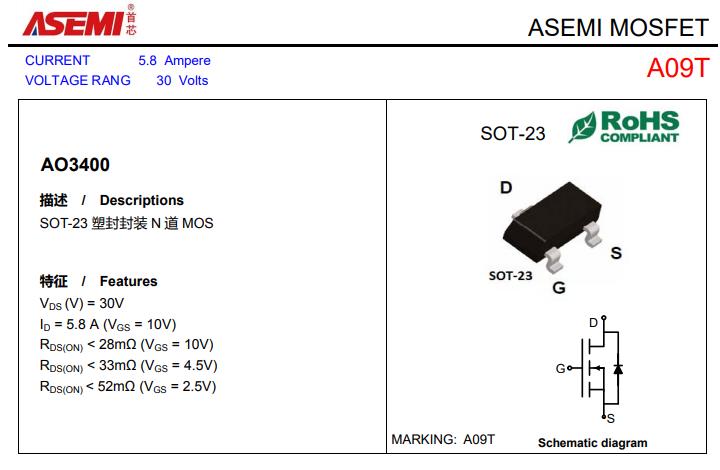 A09T/A29T_ASEMI 高效贴片MOSFET - 资料共享