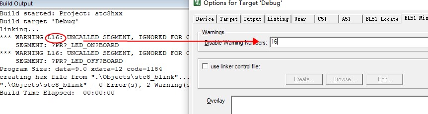 WARNING L16: UNCALLED SEGMENT, IGNORED FOR OVERLAY PROCESS这个警告怎么消除？ - 24小时必答区