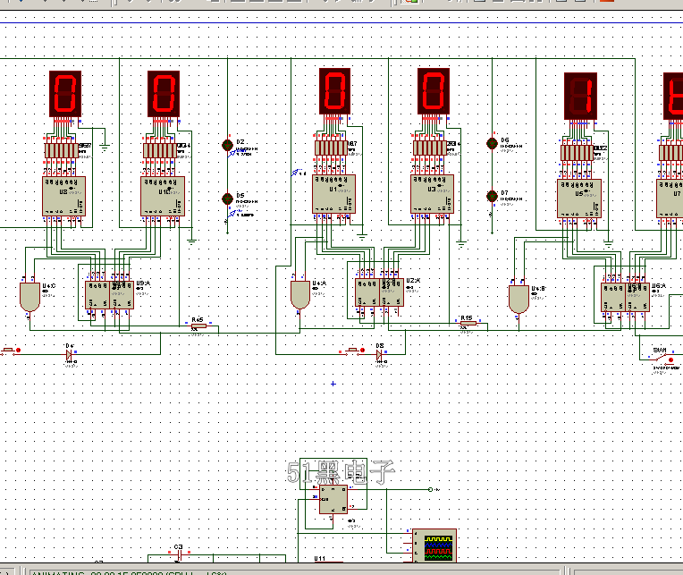 纯数字电路时钟Proteus仿真电路图CD4060+CD4013+CD4518+CD4511 演示ppt - 模拟数字电子技术